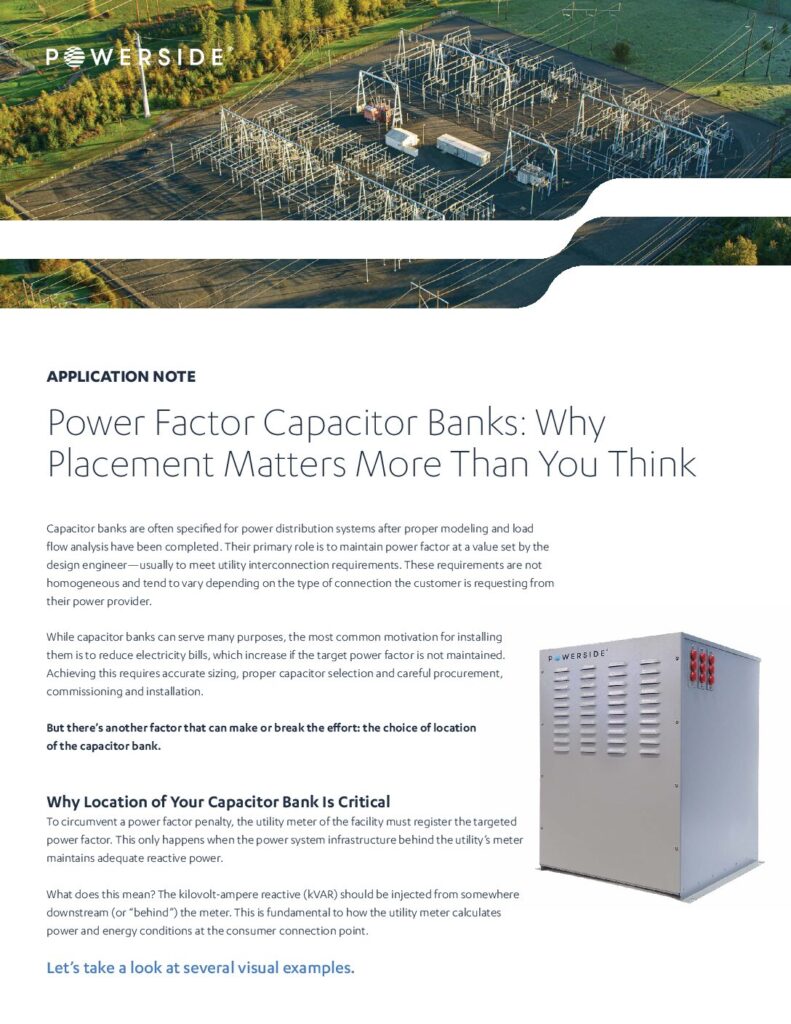 [Application Note] Power Factor Capacitor Banks | Powerside